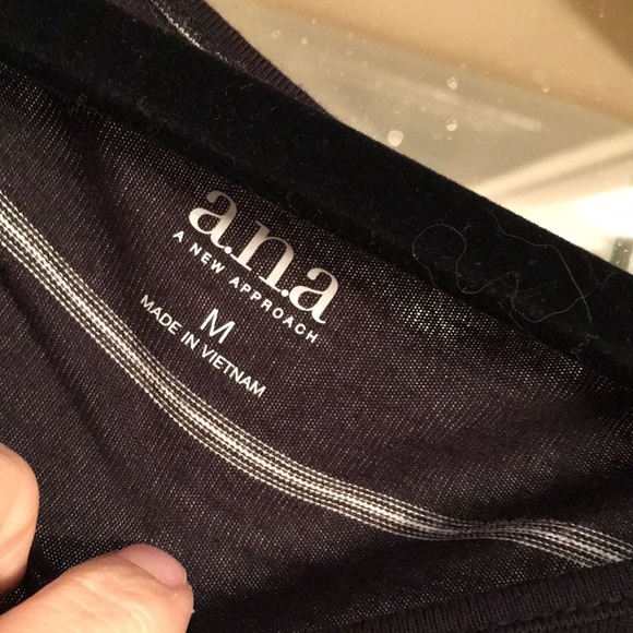 a.n.a | Tops | Nwt Ana Tunic Top Striped Black M | Poshmark